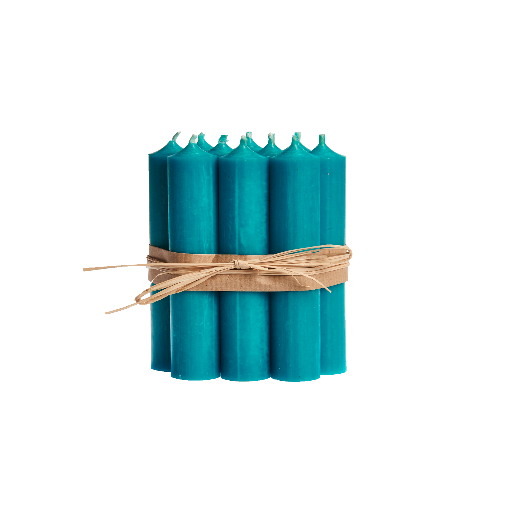 Turquoise, Short Dinner Candles — Plaristo of Rye